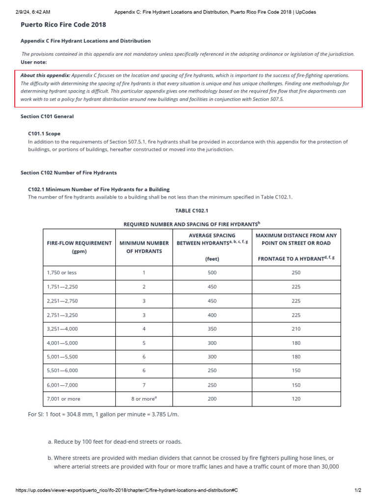 Appendix C - Fire Hydrant Locations and Distribution, Puerto Rico Fire ...