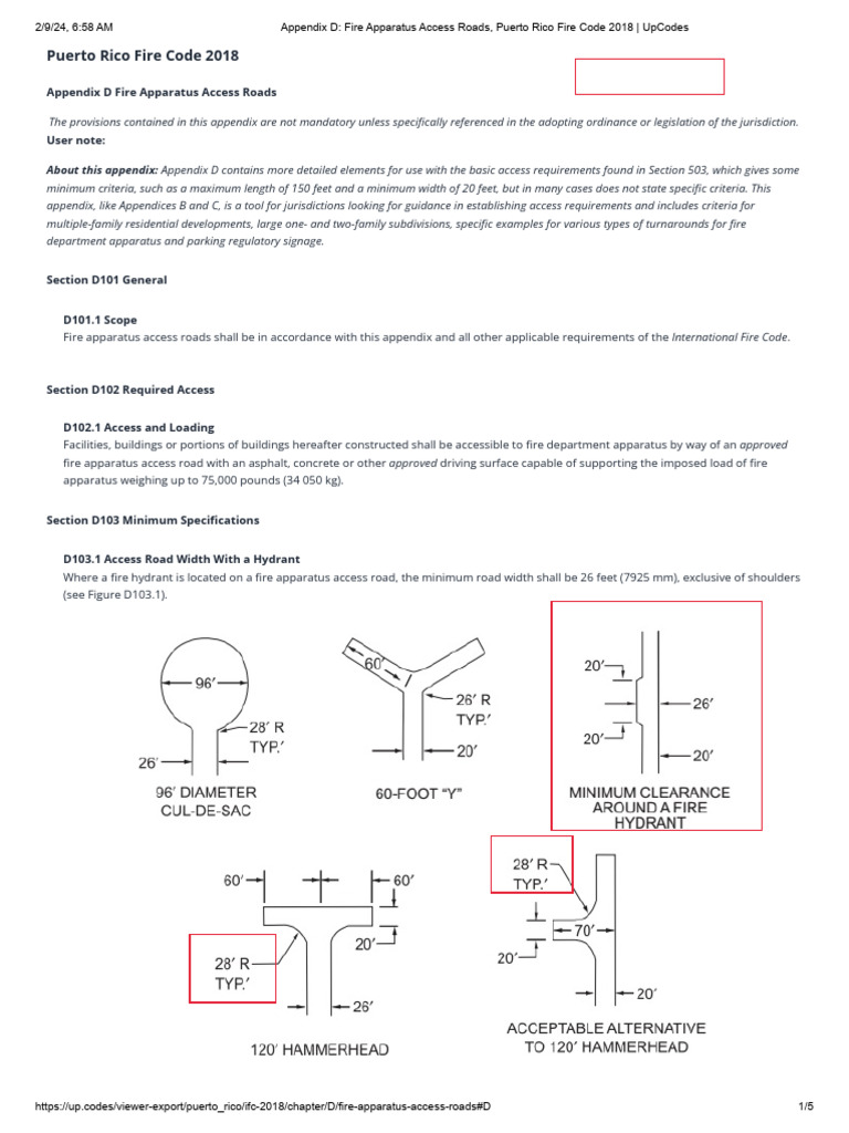 Appendix D - Fire Apparatus Access Roads, Puerto Rico Fire Code 2018 ...