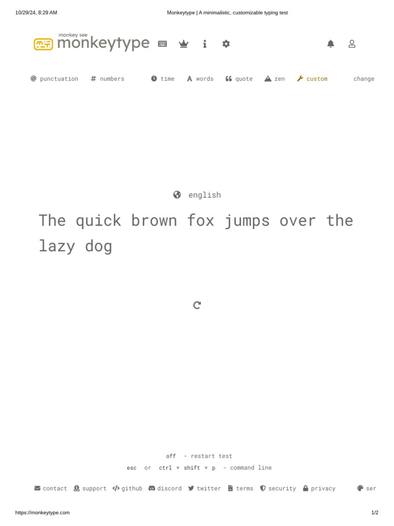 Monkeytype _ A minimalistic, customizable typing test | PDF