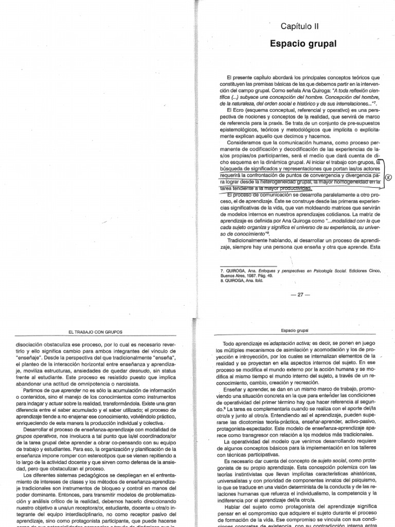 TP5 - García-Robles y Rojas - El Trabajo Con Grupos Cap II-III-IV | PDF