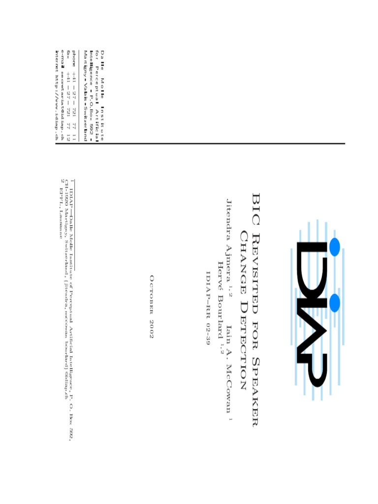 Ajmera Et Al. - 2004 - Robust Speaker Change Detection | PDF