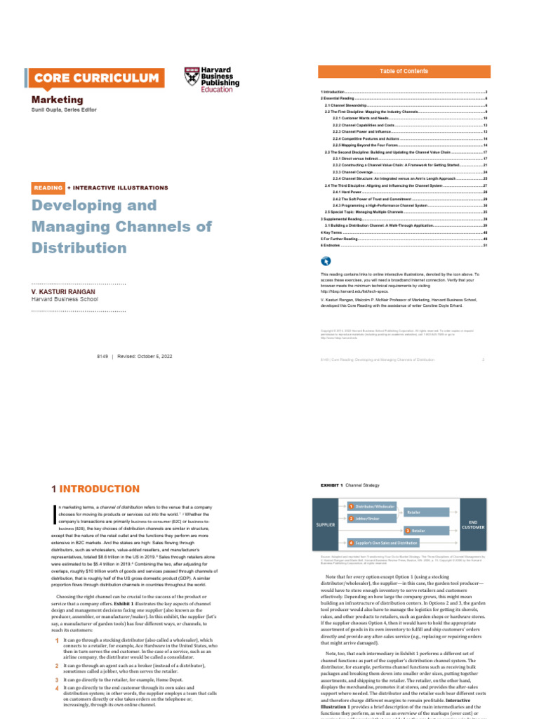 Developing and Managing Channels of Distribution | PDF | Product ...