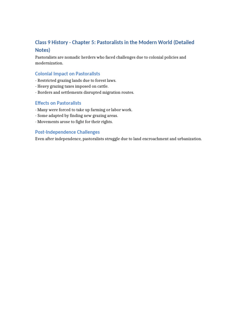 Class 9 History Chapter 5 Detailed Notes | PDF