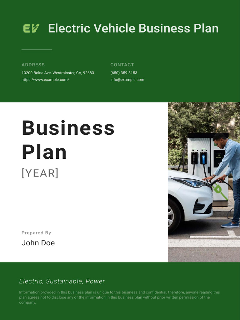 Electric Vehicle Business Plan Overview | PDF | Electric Vehicle ...
