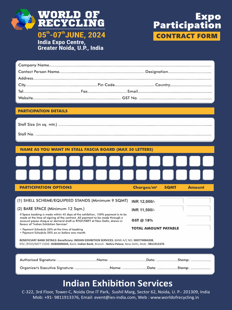 World of Recycling Form INR | PDF | Insurance | Expense