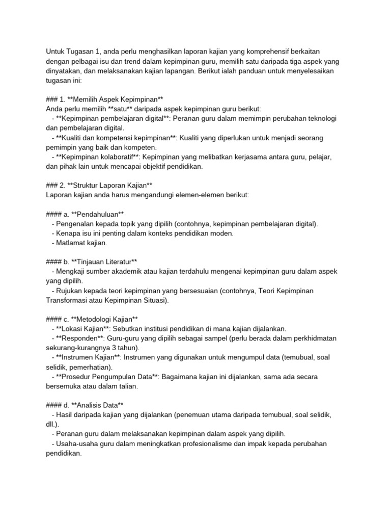 Contoh Soalan Tugasan 1 | PDF