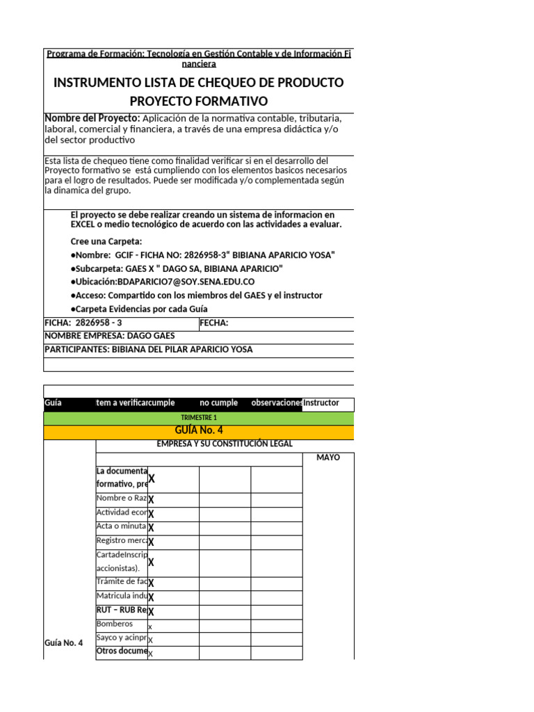 LISTAS CHEQUEO | PDF | Presupuesto | Contabilidad