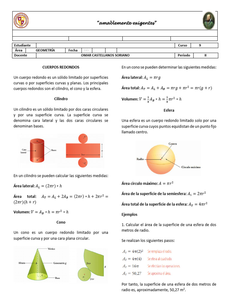 Guiacuerpo 1726512878 | PDF | Esfera | Geometría Elemental