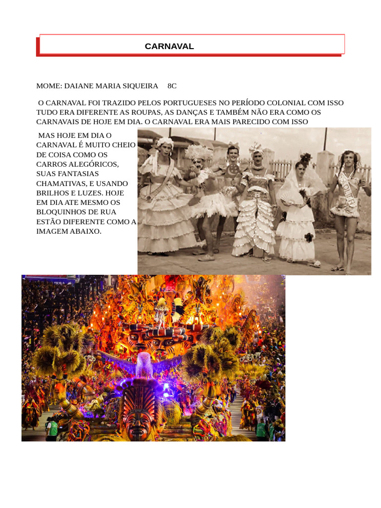 o Carnaval de Sophia e Anny 8 D | PDF