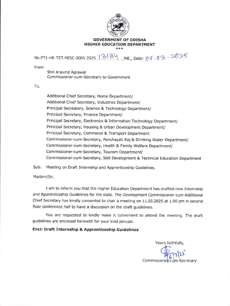 Odisha Internship & Apprenticeship Guidelines | PDF | Internship | Job Hunting