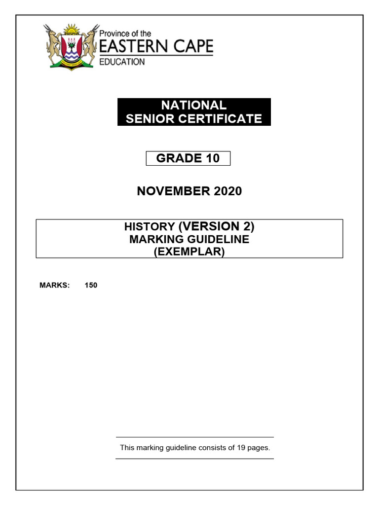 Grade 12 History Essay Marking Guide | PDF | Essays