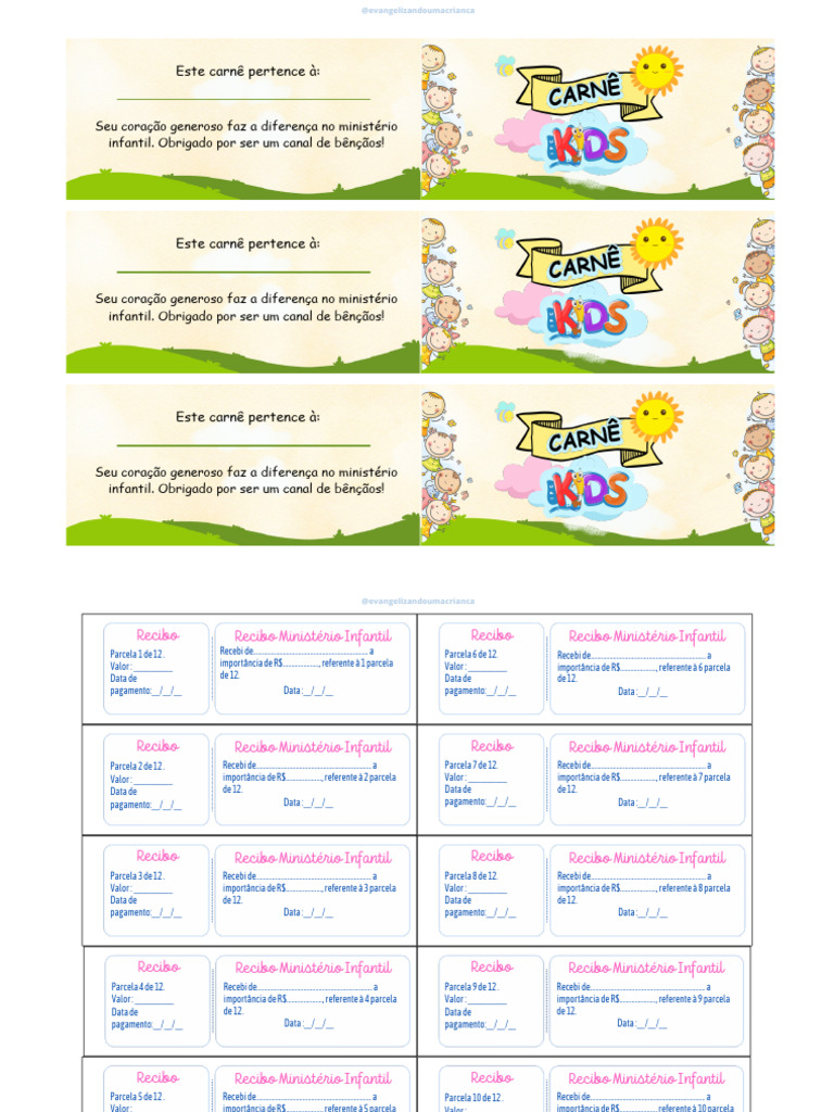 Carnê de Contribuição Infantil | PDF