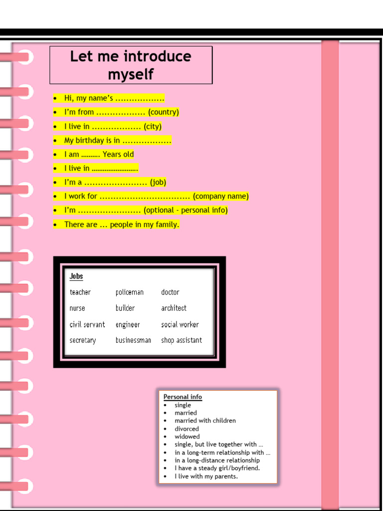 Let Me Introduce Myself | PDF