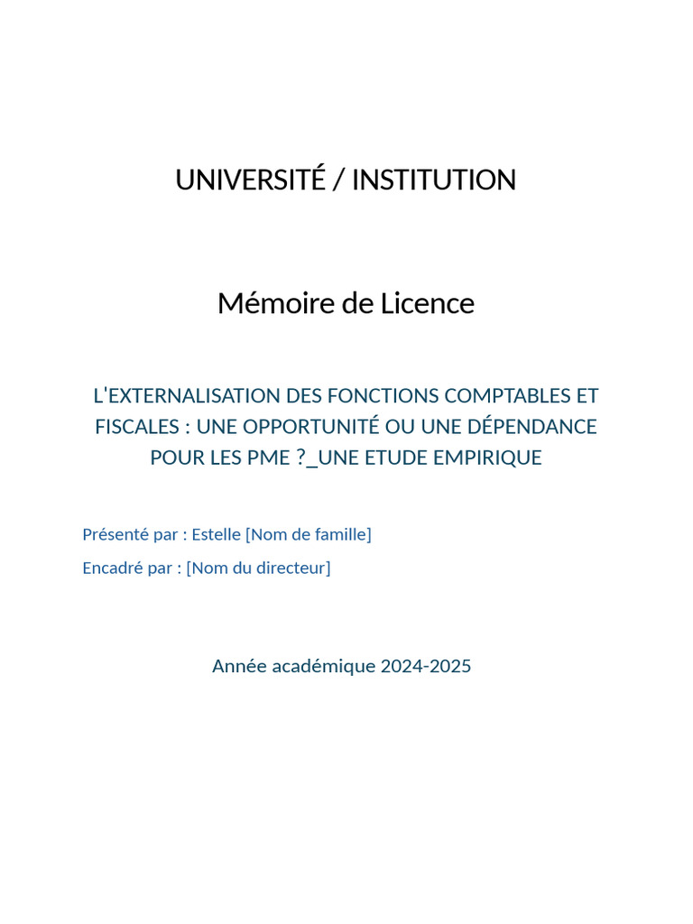 Externalisation des fonctions comptables : une opportunité ou une dépense ? | PDF | Sous ...