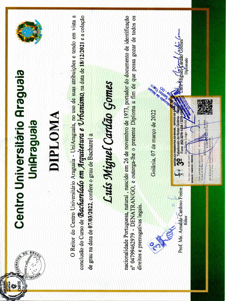 Diploma Apostilado | PDF