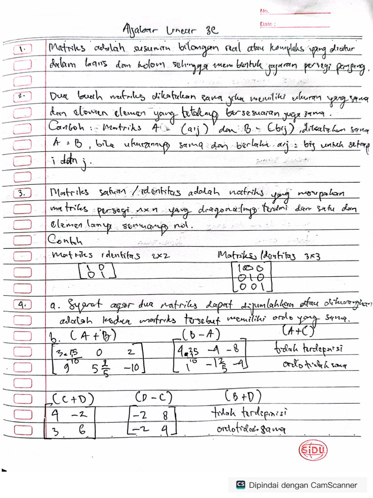 Aljabar Linear | PDF