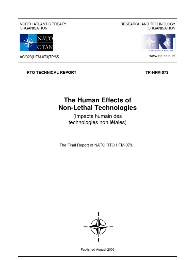 NATO - The Human Effects of Non-Lethal Technologies | PDF | Nato ...