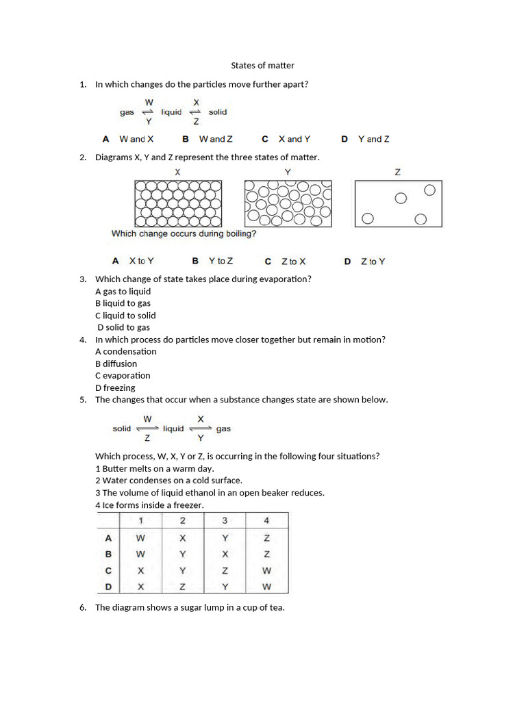 States of Matter for Class 9 | PDF