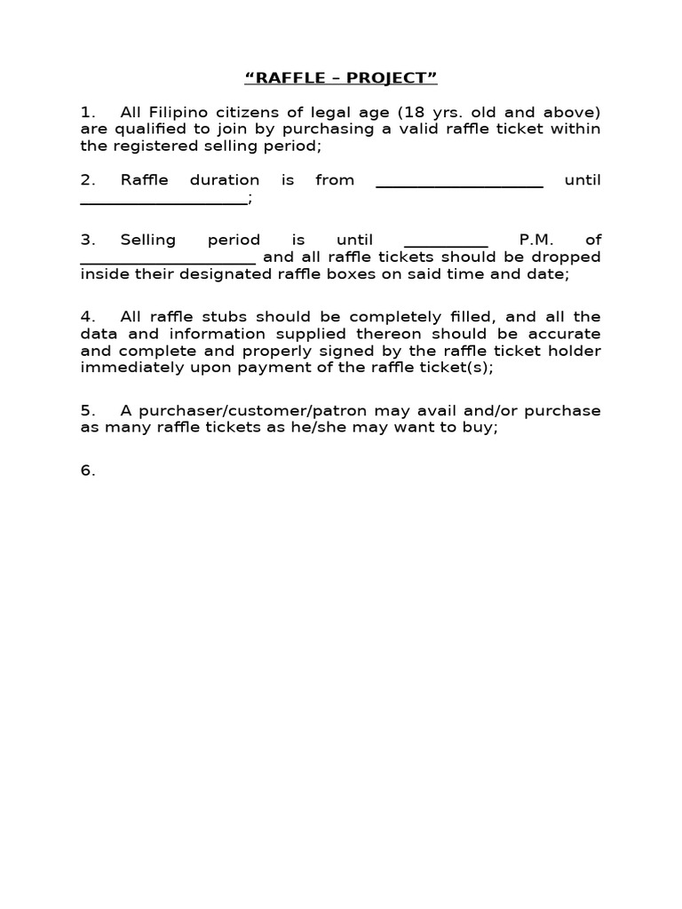 Raffle Mechanics | PDF