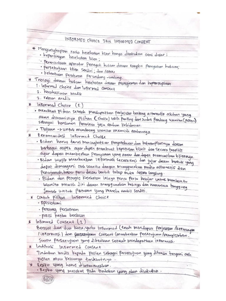 Resume Informed Choice Dan Informed Consent | PDF