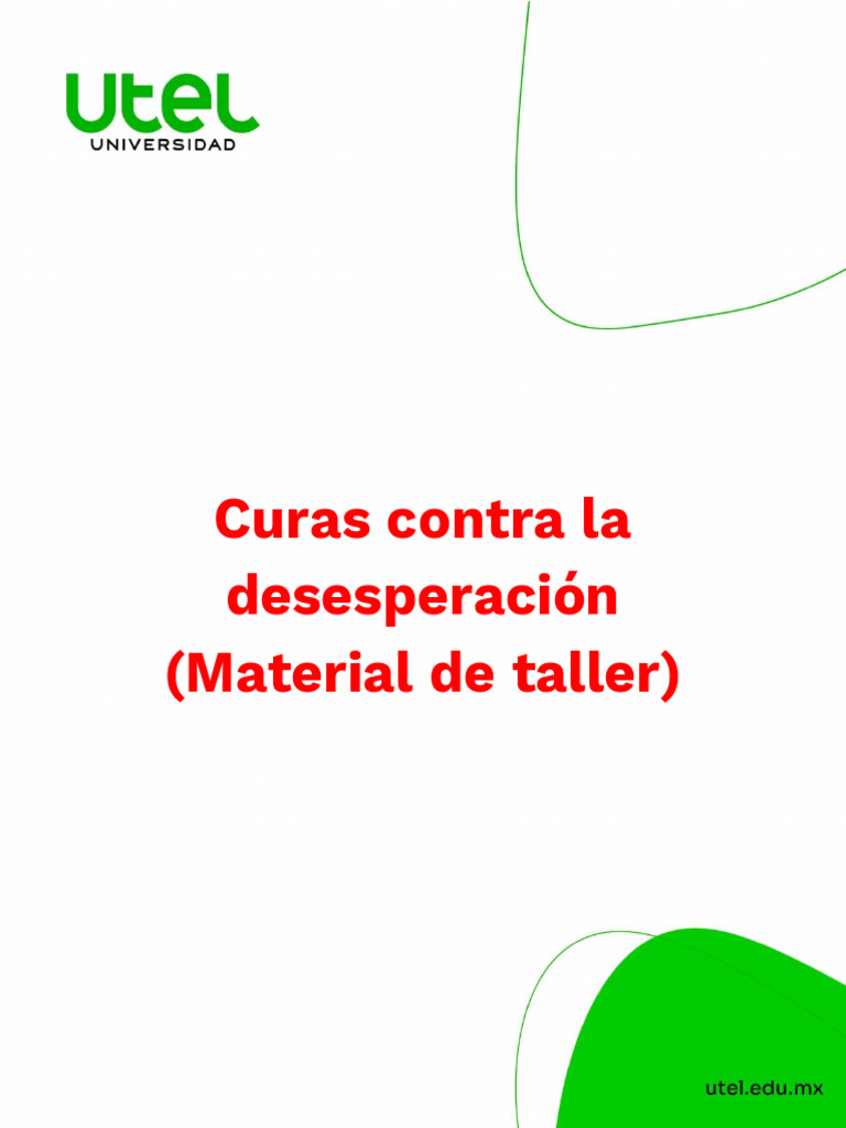 Curas para la Desesperación Emocional | PDF | Las emociones | Pensamiento