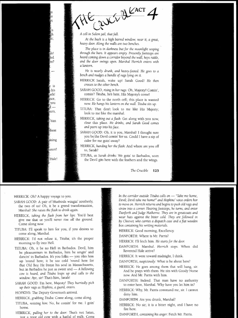 Crucible Act 4 | PDF