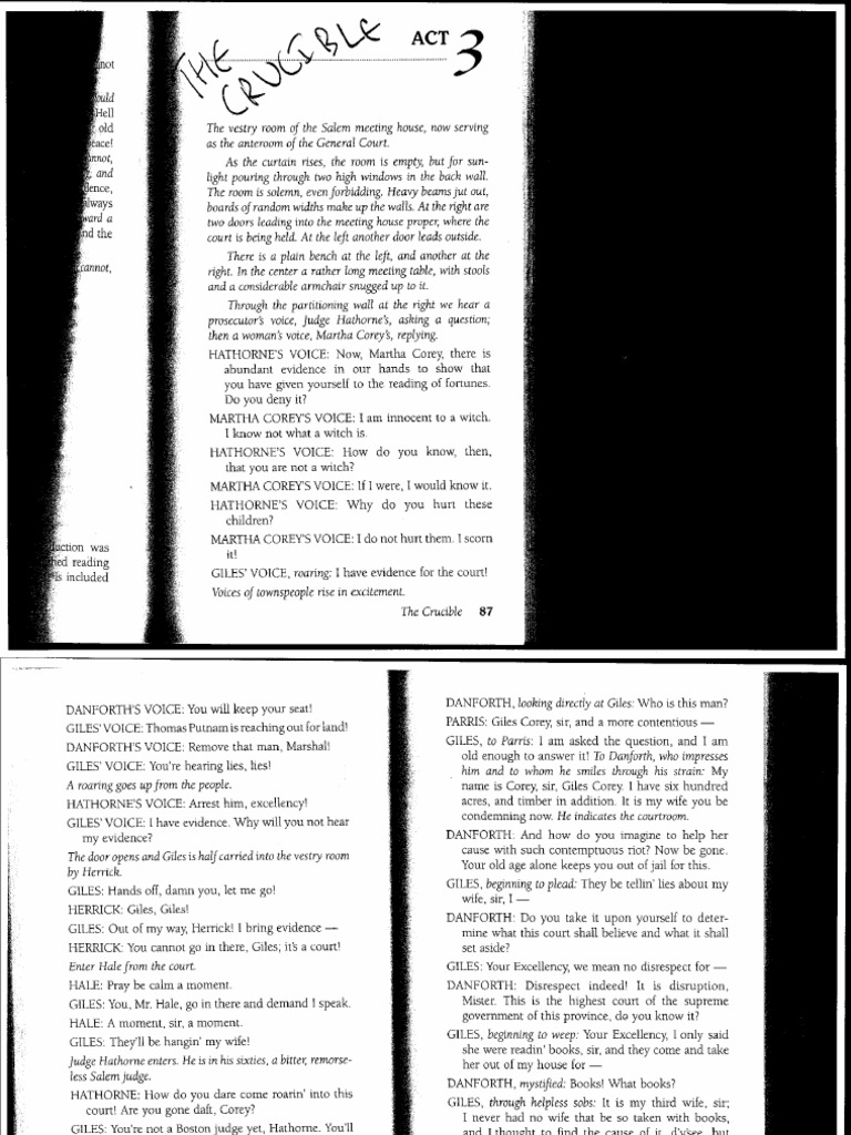 Crucible Act 3 | PDF
