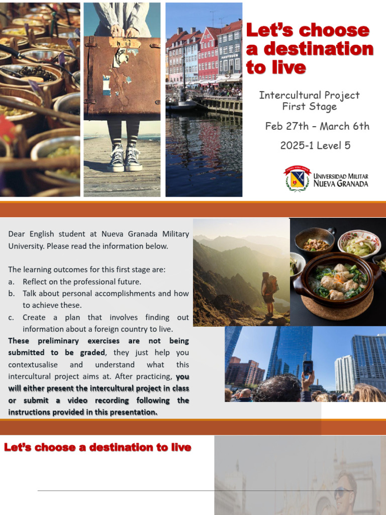 Intercultural Project Level 5 - First Stage - 2025-1 | PDF | Human ...