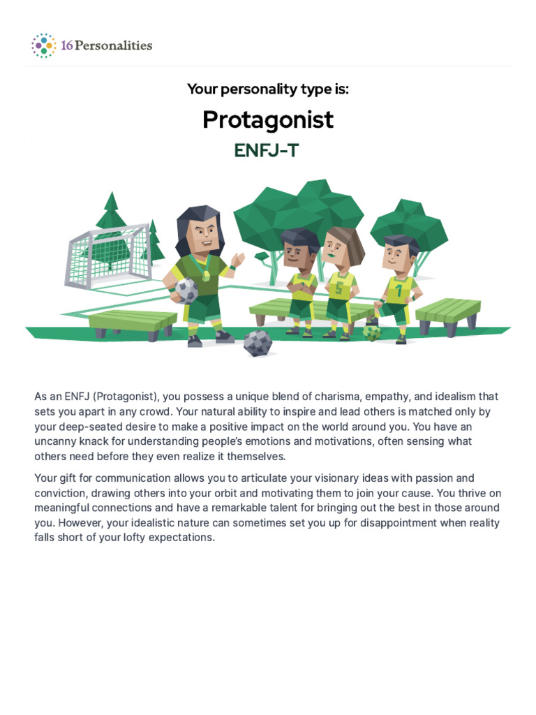 ENFJ Personality (Protagonist) - 16personalities | PDF | Psychological ...