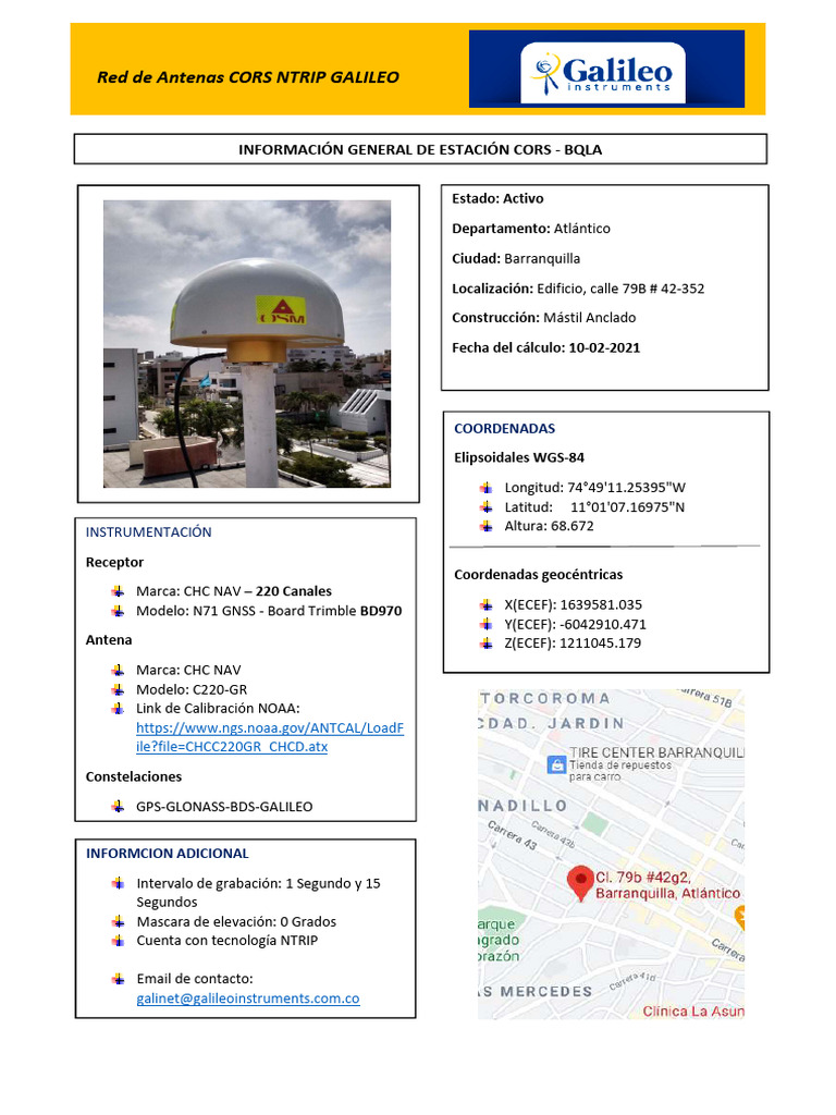 Estación CORS NTRIP en Barranquilla | PDF