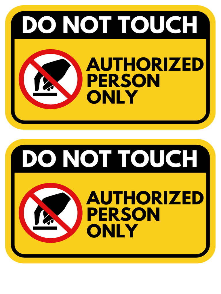 Do Not Touch | PDF