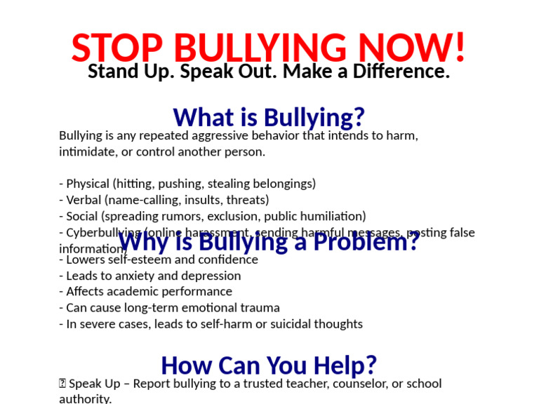 Anti Bullying Infographic | PDF