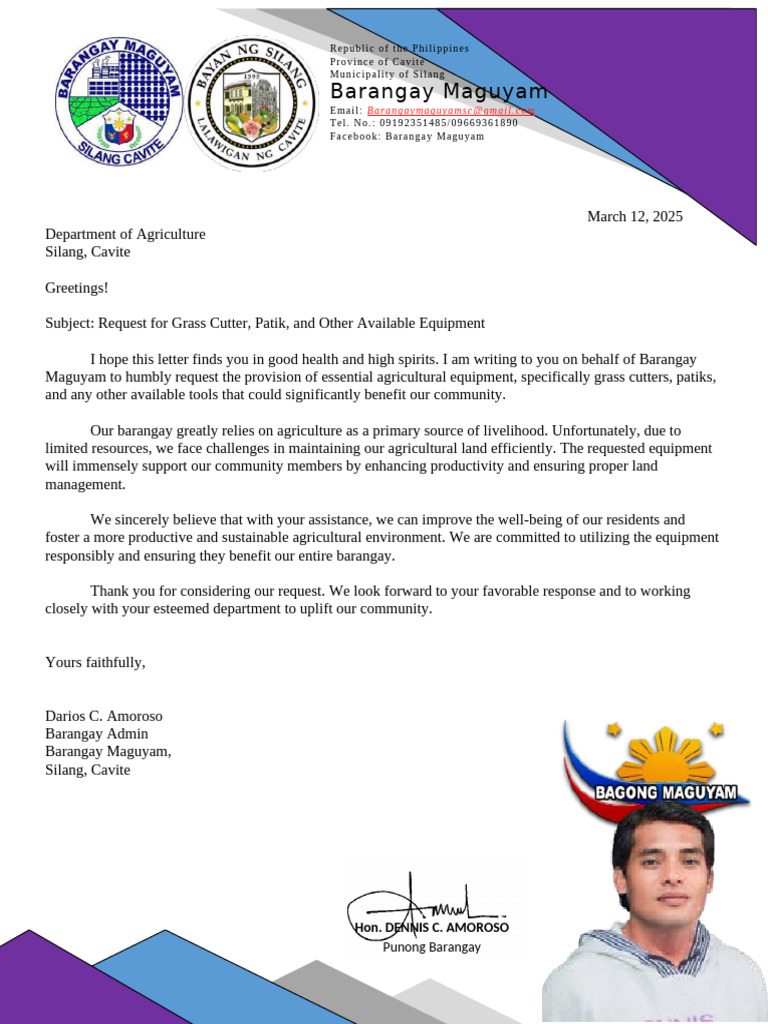 BM Admin Request Letter Da | PDF