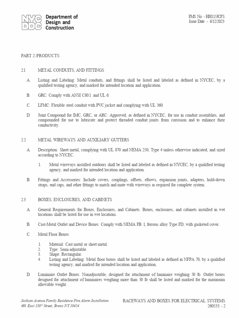 Conduits Installation - Specs | PDF | Electrical Wiring | Building ...