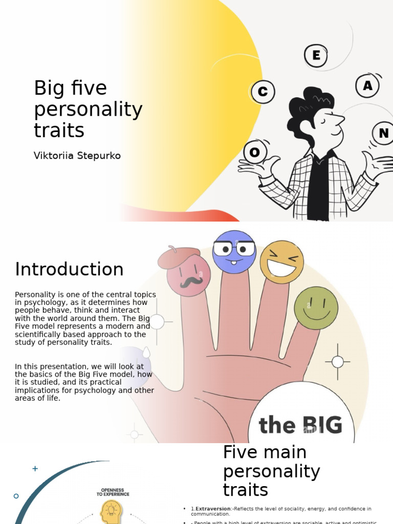 Big Five Personality Traits | PDF | Extraversion And Introversion | Psychological Theories