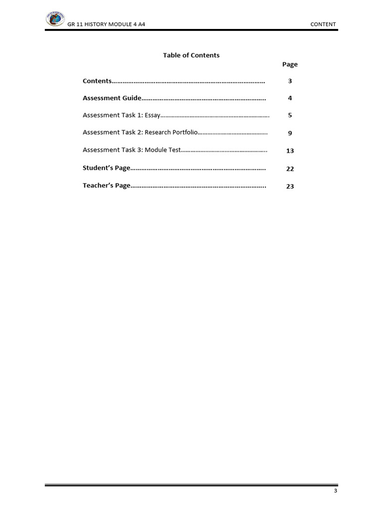 Gr.11.4 History Assessment Book | PDF | World War II | Military