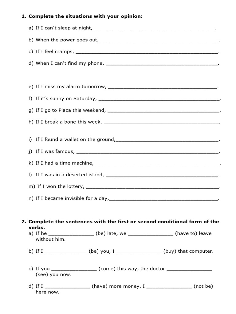 Zero First Second Conditionals | PDF | Linguistics