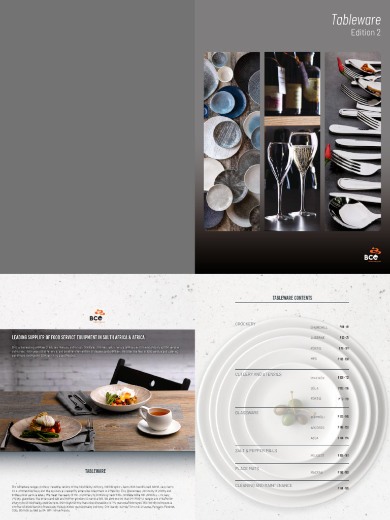 Crockery Cutlery Glassware Cataloguev3 | PDF | Tableware | Pottery