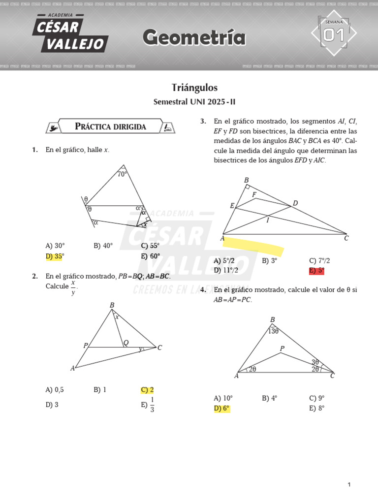 Ge SCV Dir Sem01 | PDF | Geometría Elemental | Geometría euclidiana