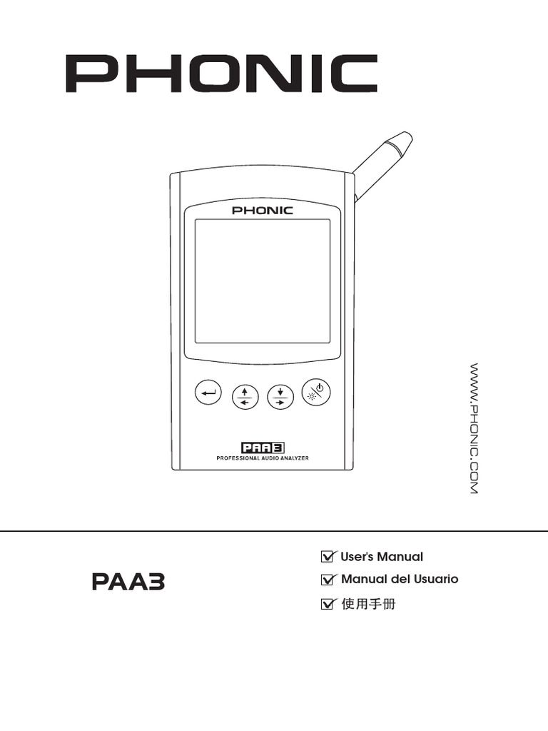 Phonic PAA3 User Manual | PDF | Decibel | Microphone