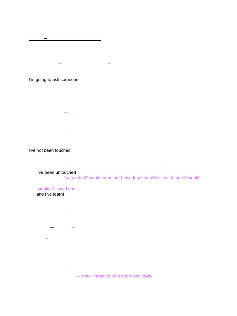 Analysis of "Touch" by Hugh Lewin | PDF | Experience | Somatosensory System