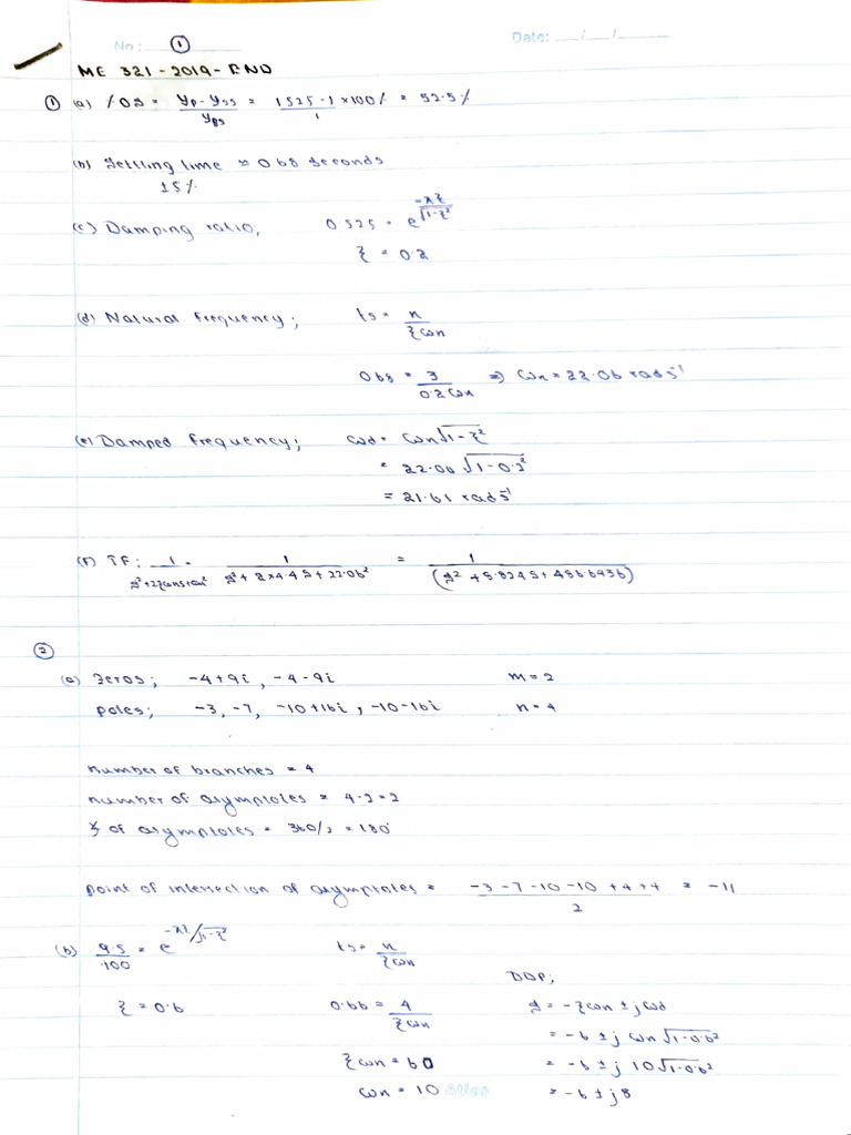 ME321 End 2019 Answer | PDF