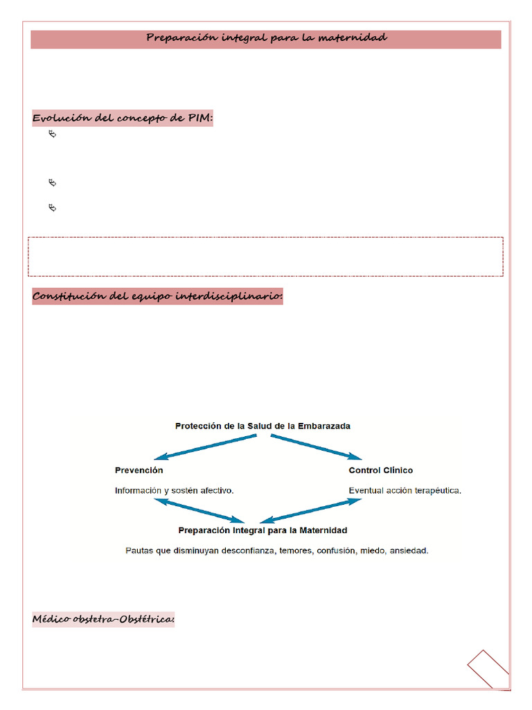 Preparación Integral para La Maternidad: Médico Obstetra-Obstétrica | PDF | El embarazo | Parto