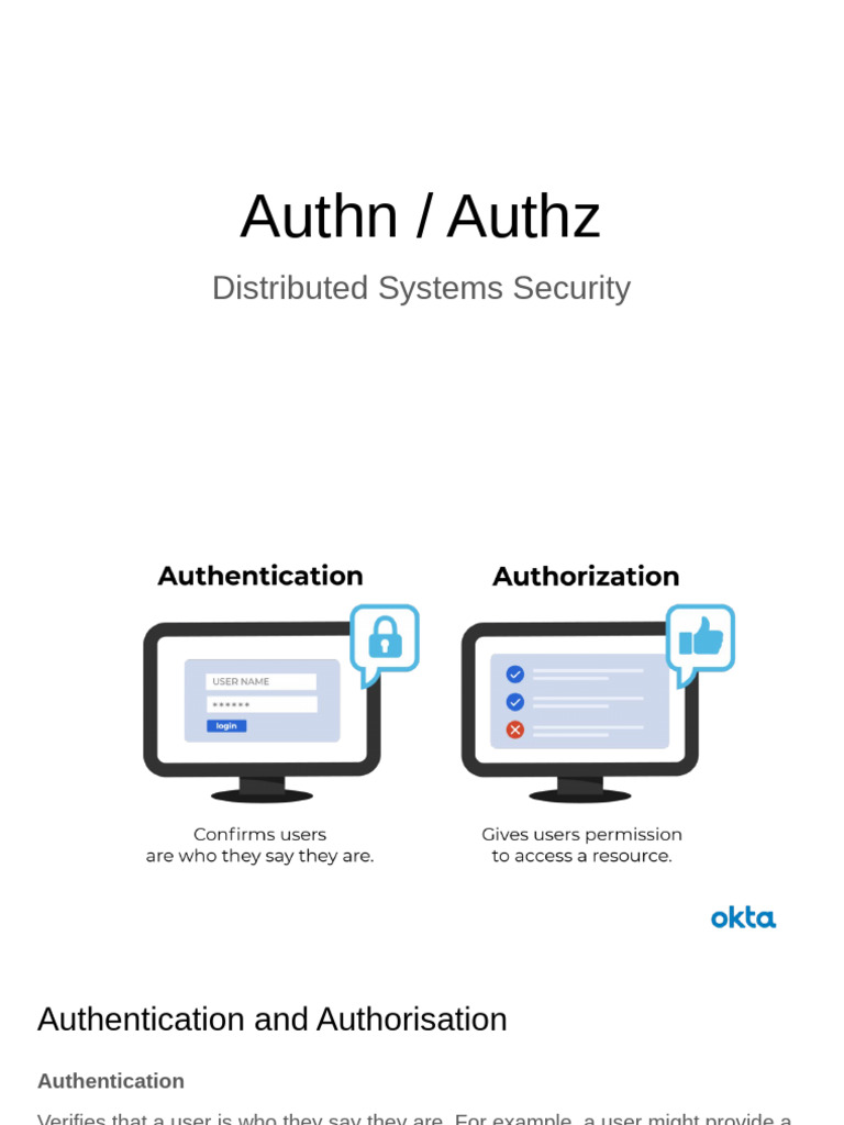 Unit II - Authentication - Authorization | PDF