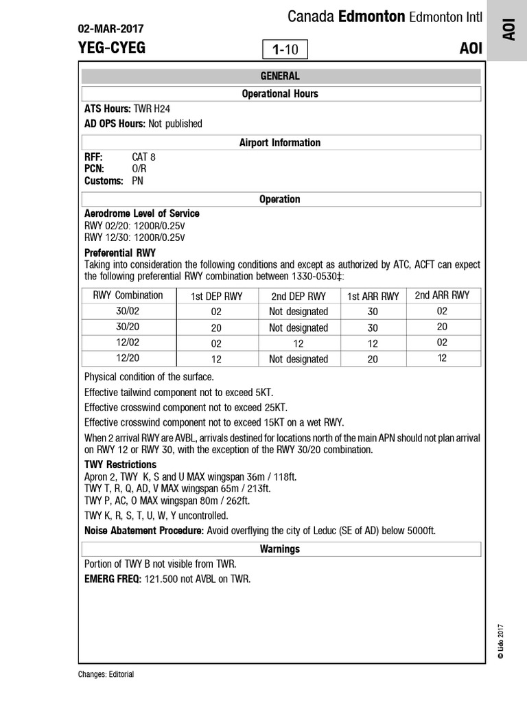 CYEG | PDF | Transport | Aerospace Engineering