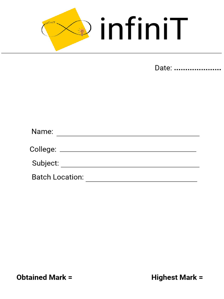 InfiniT College Assessment Form | PDF