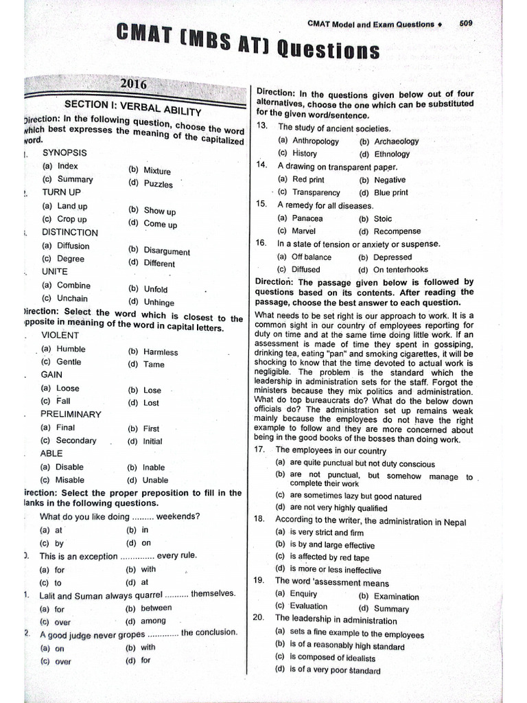 MBS All Past Questions | PDF