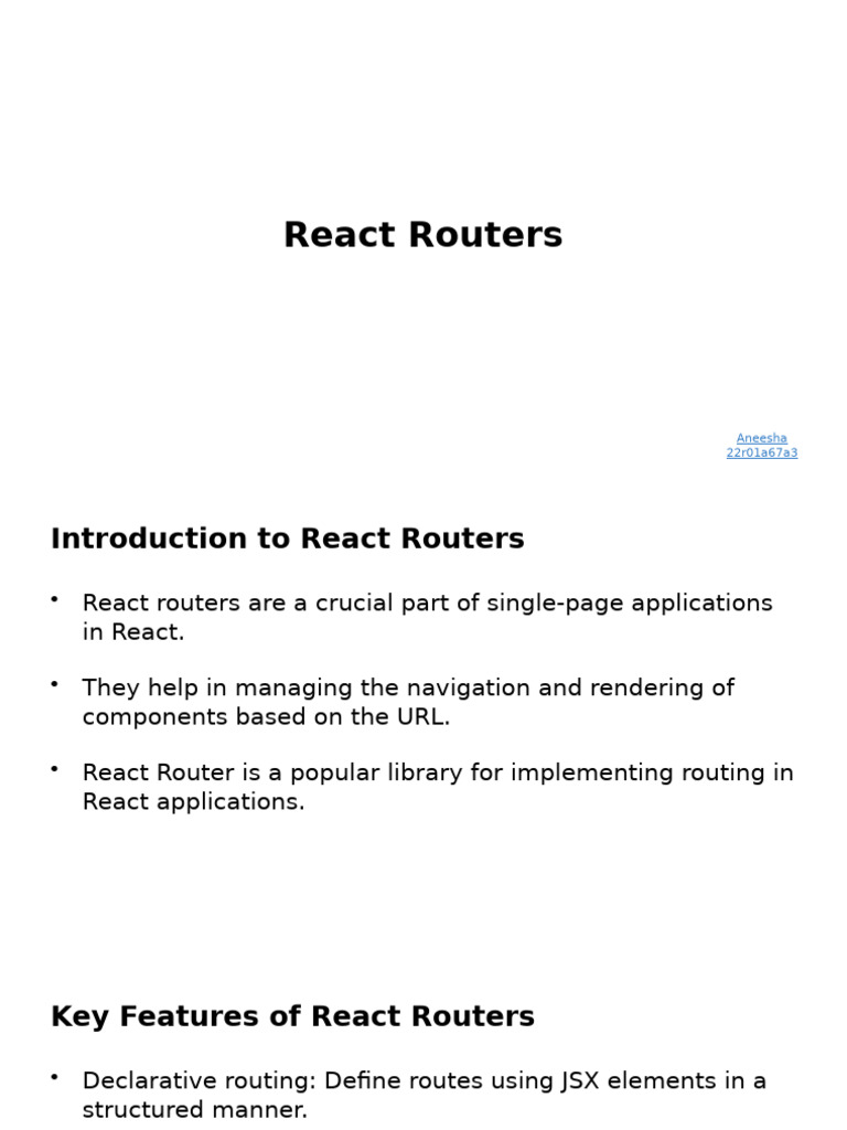 Essential Guide to React Routers | PDF