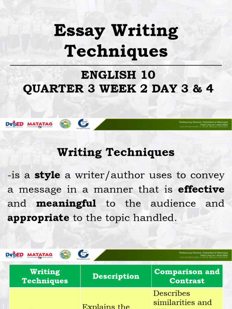 Writing Techniques | PDF