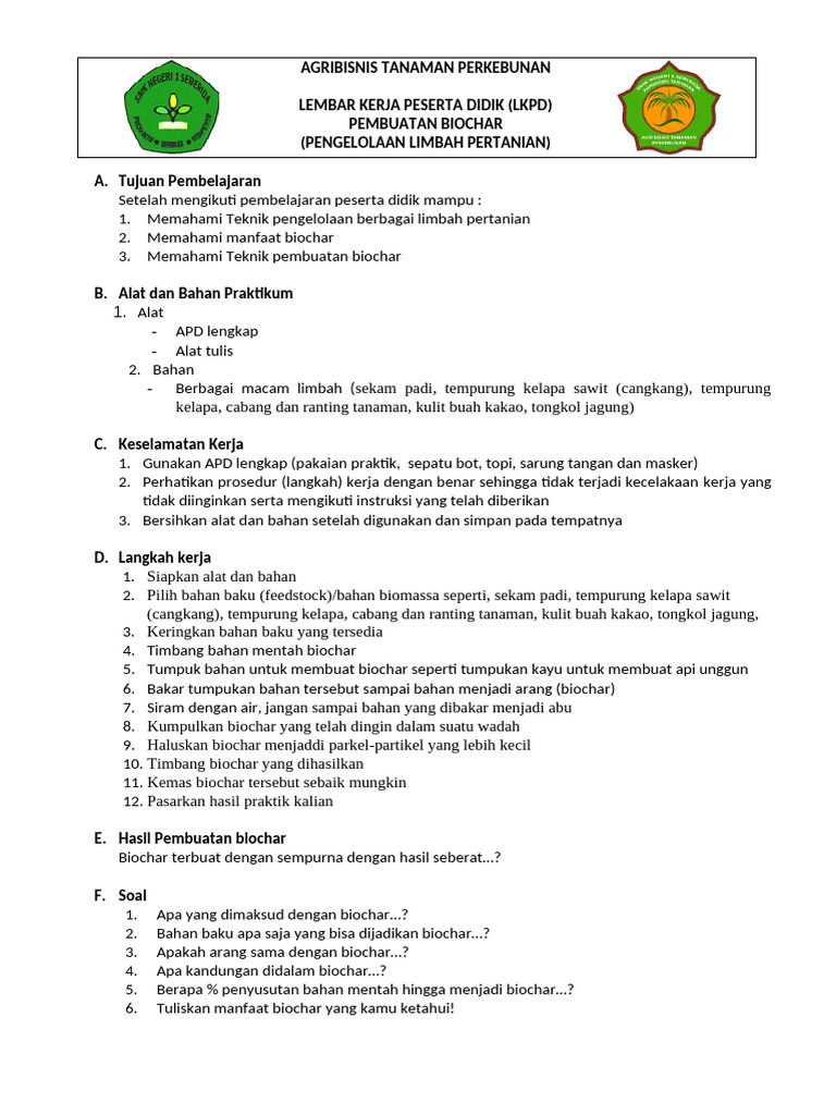 24. Pembuatan biochar | PDF